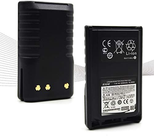Amazon.com: elxjar (2-Pack) 7.4V 2200mAh FNB-V104LI Li-Ion Battery ...