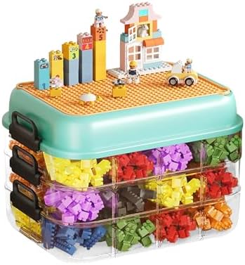 Amazon.com: 3+1 Tier Plastic Storage Organizer Box Bin for Lego Bricks ...