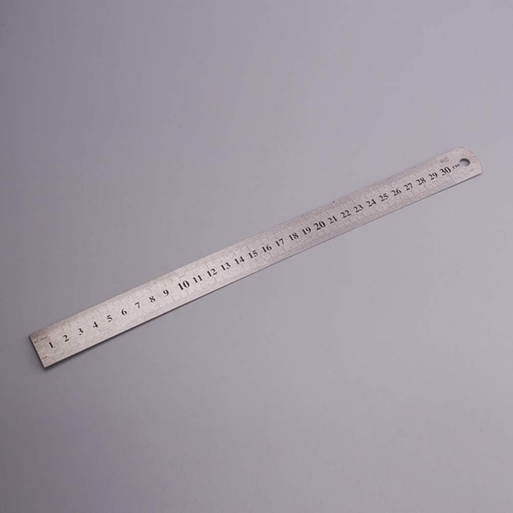 Toddmomy 3Pcs Stainless Steel Ruler Straight Ruler Metal Ruler School ...