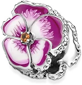 Amazon.com: PANDORA 790777C01 Pink Pansy Flower Charm: Clothing, Shoes ...