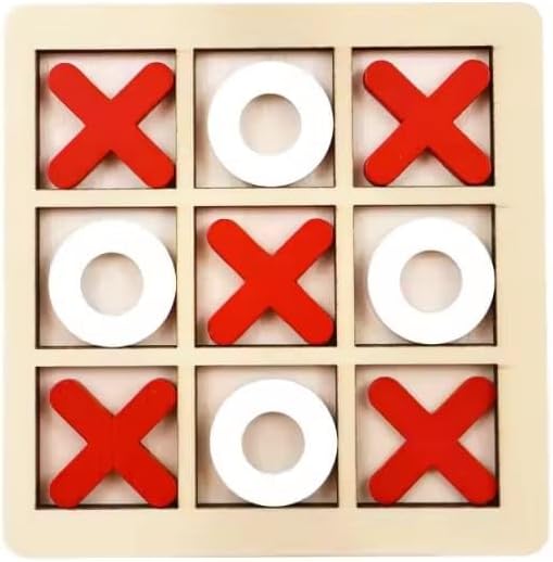 XO Noughts & Crosses Wooden Game, Naughts Crosses Tic Tac Toe, Fun ...