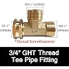 Amazon.com: Joywayus Brass Swivel Pipe Fitting Tee - 3-Way Adapter, 3/4 ...
