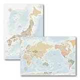 ・ブランド:Archest・製造元:株式会社アーチェスト・製造元/メーカー部品番号:ofuroposa2-dmap・A2サイズのお風呂ポスター。日本地図と世界地図の2枚セットです。海のグラデーションを取り入れた海洋ブルー調のデザインで、目に...