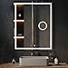 Amazon.com: 36’’x28’’ Wall-Mounted LED Bathroom Mirror, Time Display ...