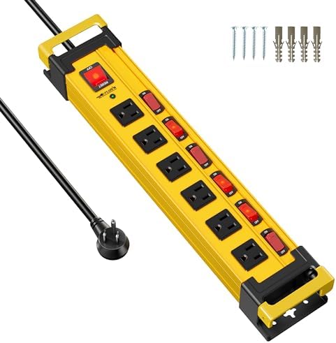 Amazon.com: Plug'n 8 Outlet Surge Protector Power Strip 2700J with ...