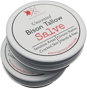 Amazon.com : Big Crazy Buffalo Pure Bison Tallow Salve, Unscented, 2 ...