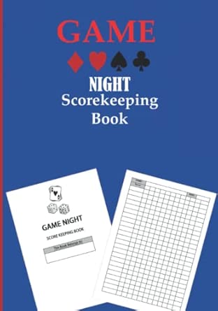 Game Night Scorekeeping book: for the Keeping of Scores when Playing ...