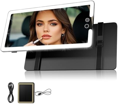 Amazon.com: Junyaoxuan Solar Car Sun Visor Vanity Mirror, Sun Visor ...