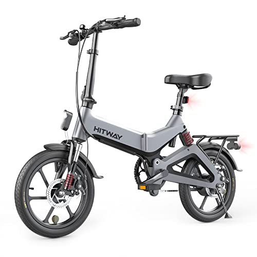 HITWAY Electric Bike Lightweight 250W Electric Foldable Pedal Assist E ...