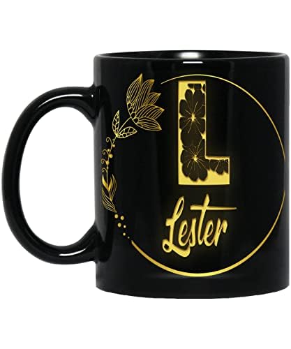 Amazon.com: Coffee Mug Personalized Lester Name & Initial Letter ...