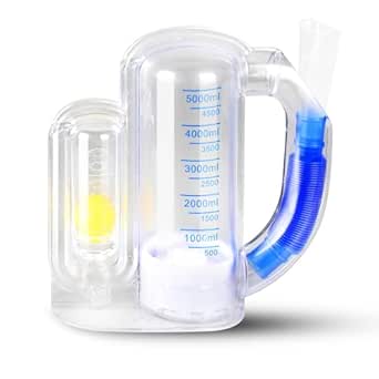 Incentive Spirometer (BLUE-001),Deep Breathing Trainer for Adults ...