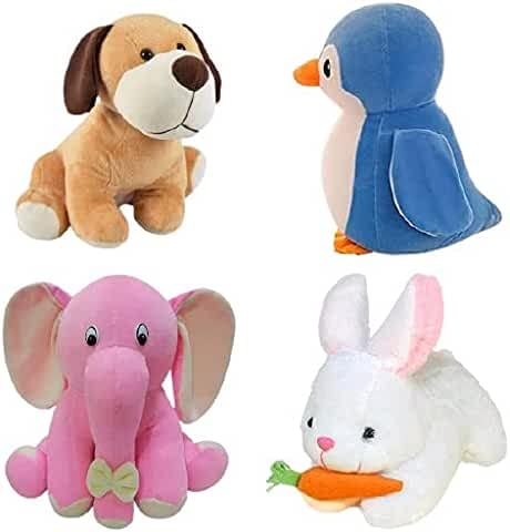 Buy TOYS HUB Pack of 4 Elegant Appu, Dog, Rabbit & Penguin Soft and ...