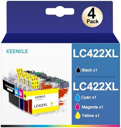 KEENKLE LC422 LC422XL Ink Cartridges Compatible with Brother LC422XL ...