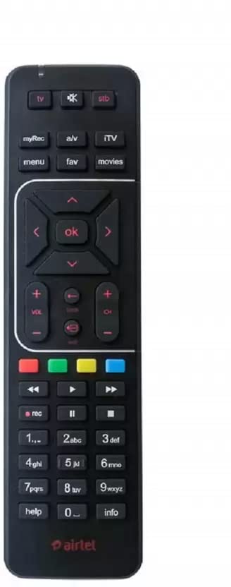 Buy HD Remote HD Set Top Box Remote with AAA Battery Airtel Remote ...