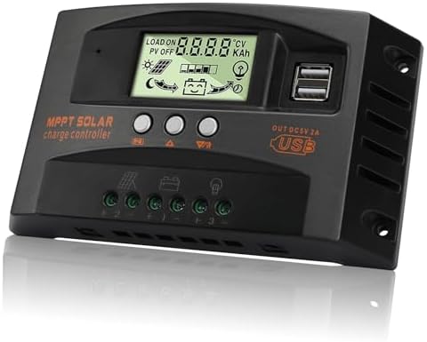 Amazon.com : VIXKPIRR MPPT 30amp Solar Charge Controller 12V 24V Auto ...