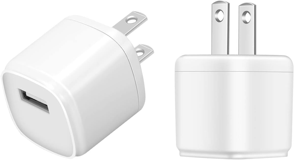 Amazon.com: USB Charger Block, Portable Chargers Plug, 5V 2.1A Dual USB ...