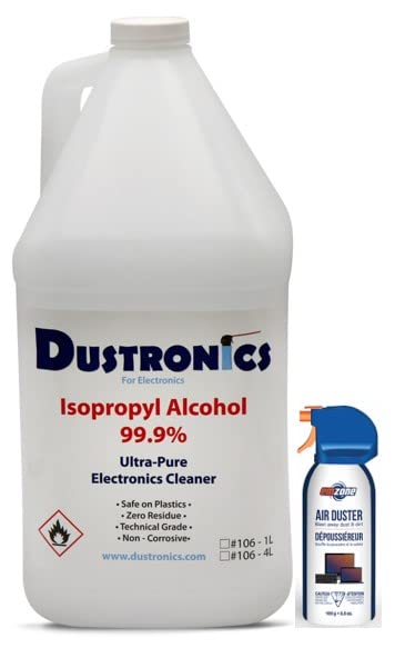 Ultra Pure Isopropyl Alcohol 99.9% 4 Litre with Bonus Mini Air Duster ...