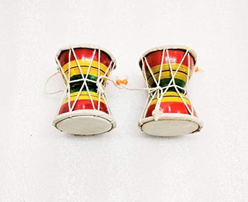 Deluxe Wood Handicrafts wooden handmade cute mini dholak/damru for kids ...