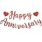 Amazon.com: BEISHIDA Red Happy Anniversary Banner, Pre-Strung - Red ...