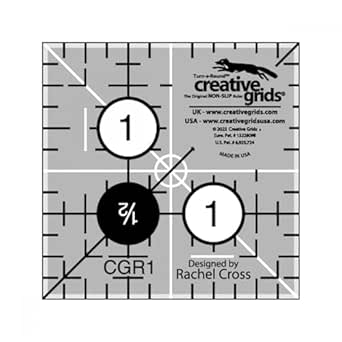 Amazon.com: Creative Grids Quilt Ruler 1-1/2in x 1-1/2in Square – CGR1 ...