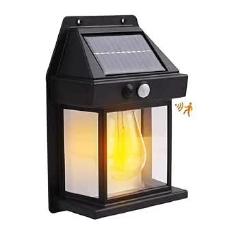 Tungsten Bulb led Solar Outdoor Garden Wall Light with Sensor Wireless ...