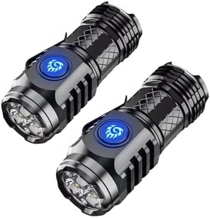 LINXINS Three-Eyed Monster Mini Flashlight Rechargeable Triple Lens ...