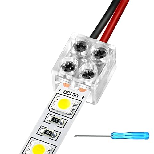 25 Pieces 2 Pin 8mm Transparent LED Pin Connector Cable Transparent ...
