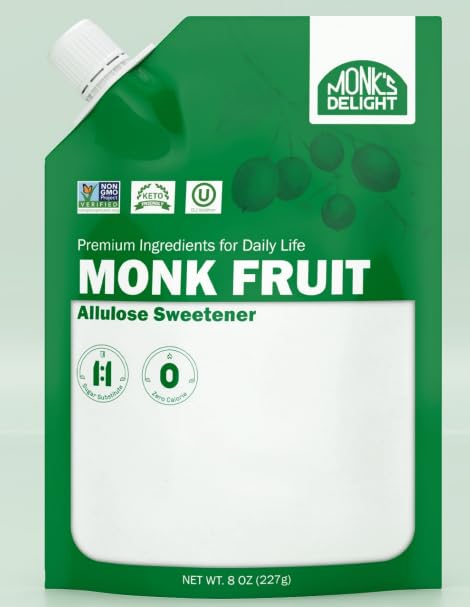 Amazon.com : MONK'S DELIGHT Monk Fruit Allulose Sweetener (8oz ...