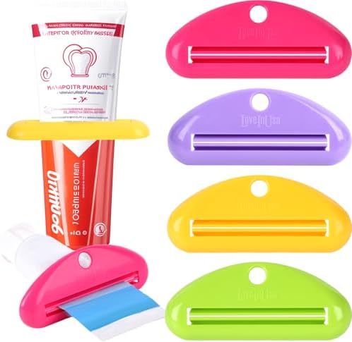 Amazon.com: LOVEINUSA 4PCS Toothpaste Squeezer Dispensers, Multicolor ...