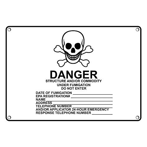 Weatherproof Plastic Montana Structure Under Fumigation Do Not Enter ...