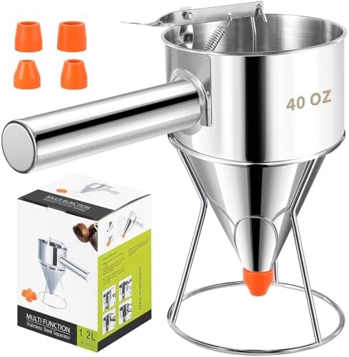 Amazon.com: Babcarriery Pancake Batter Dispenser 40 OZ - Funnel Cake ...
