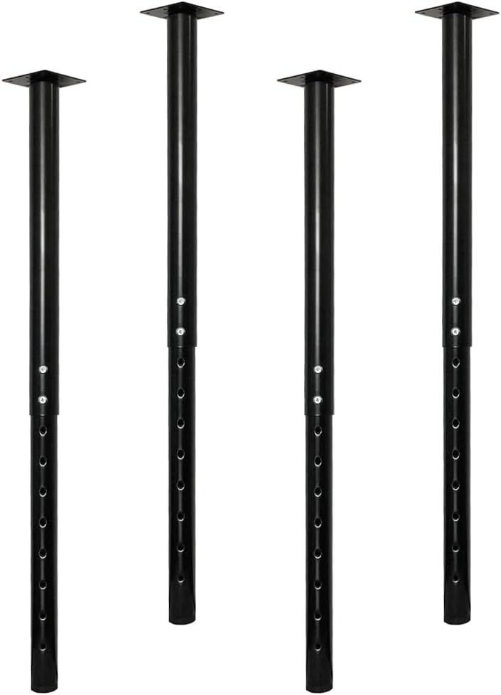Black Adjustable Table Leg Set - Set of 4 - Furniture Legs - Amazon.com