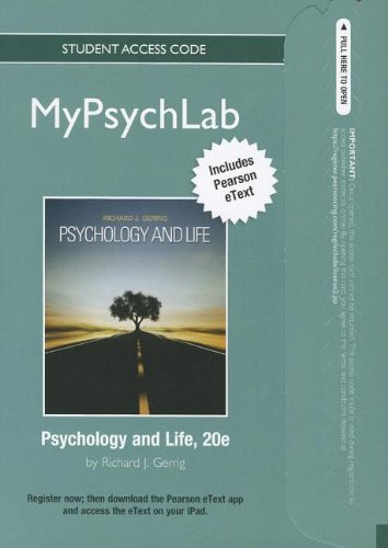 Buy NEW MyLab Psychology with Pearson eText - Standalone Access Card ...