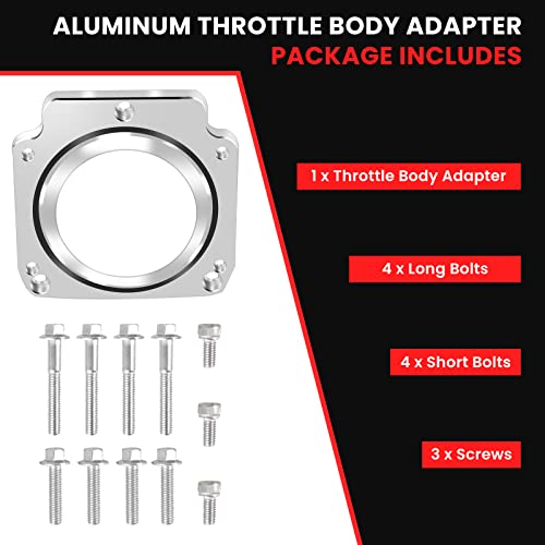 Snapklik.com : LS Aluminum Throttle Body Adapter - Throttle Body Spacer ...