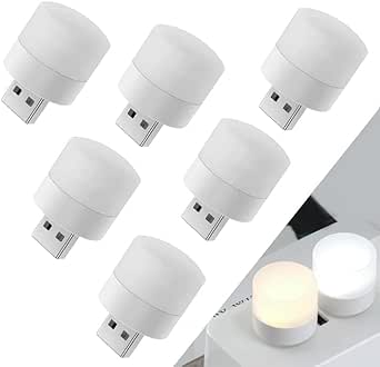 10 Pieces Mini USB Night Light LED Plug-in Portable Household ...