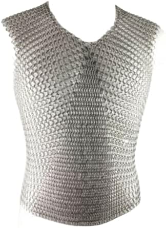 Amazon.com: VIKING AVENUE Medieval Aluminium Sleeveless Chainmail T ...