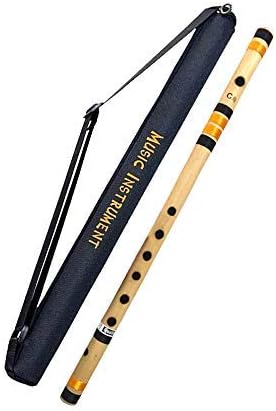 SM SAI MUSICAL C Sharp 19 Inch Bamboo Flute bansuri with Carry Bag ...