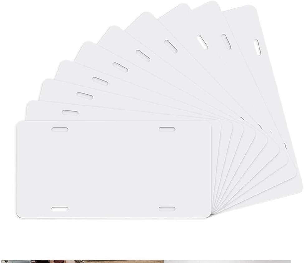 Niukuyu 10 Pack Sublimation License Plate Blanks, Metal Aluminum ...