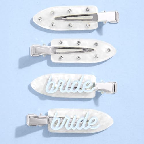 Amazon.com : xo, Fetti Bride Beauty Clips - 4 pc | Bachelorette Party ...