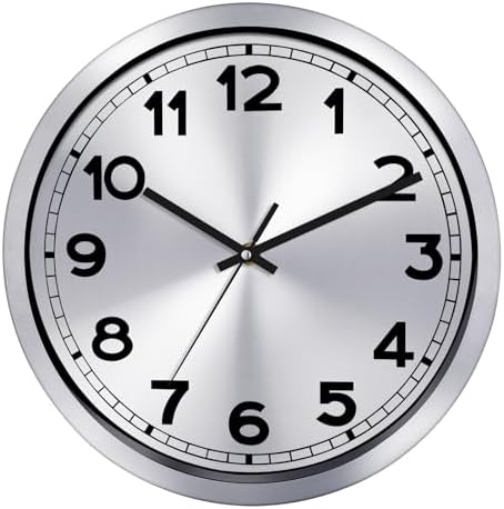Wall Clock 12 inch Large Number Silent Quartz Decorative Clocks ...