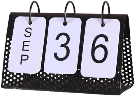 Amazon.com : LELE LIFE Metal Perpetual Flip Calendar for Desk, Vintage ...