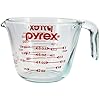 Amazon.com: Pyrex Prepware 1 Cup Measuring Cup, Clear w/ Red ...