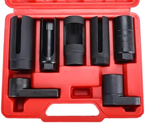 Amazon.com: 8MILELAKE 7pcs O2 Oxygen Sensor Socket Set 7/8", Oil ...