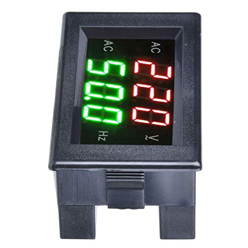Digital AC Voltmeter Panel AC Voltage Frequency Meter Generator Digital ...