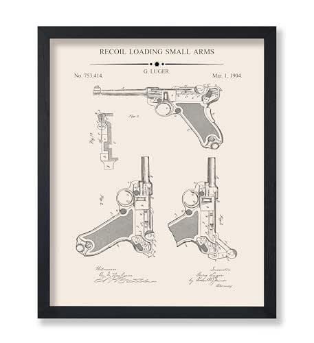 Amazon.com: Monem Art Firearm Blueprint Poster - Recoil Loading Small ...