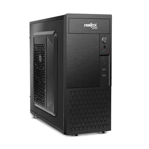 FRONTECH Premium Silver Range Computer Case with 2 Front USB Ports and ...