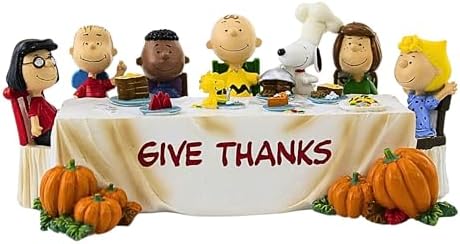 Amazon.com: Roman Peanuts Give Thanks Table Figurine, 4.75-inch Height ...