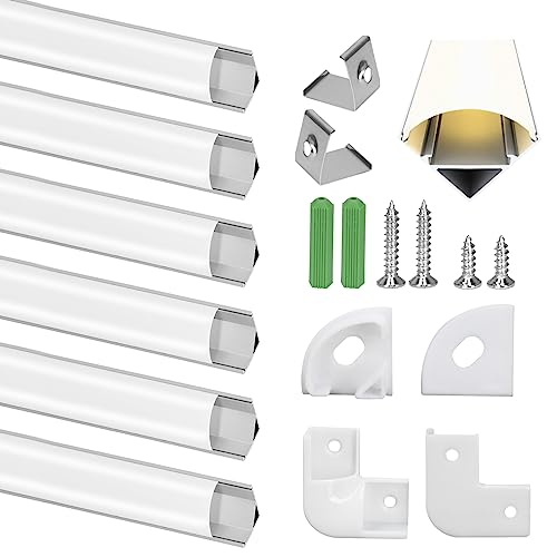 LED Aluminium Profile 6 x 1 m, LED Profile V-Shape LED Channels for LED ...