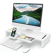 Amazon.com: OImaster Monitor Stand Riser, Foldable Computer Monitor ...