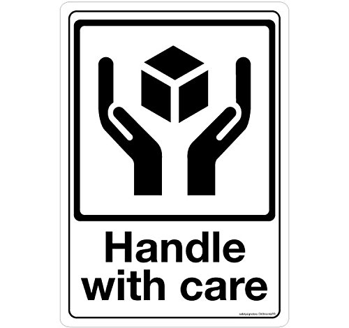 Safety Sign Store, Handle with Care (set of 10) (CW904-A4PR-01 ...